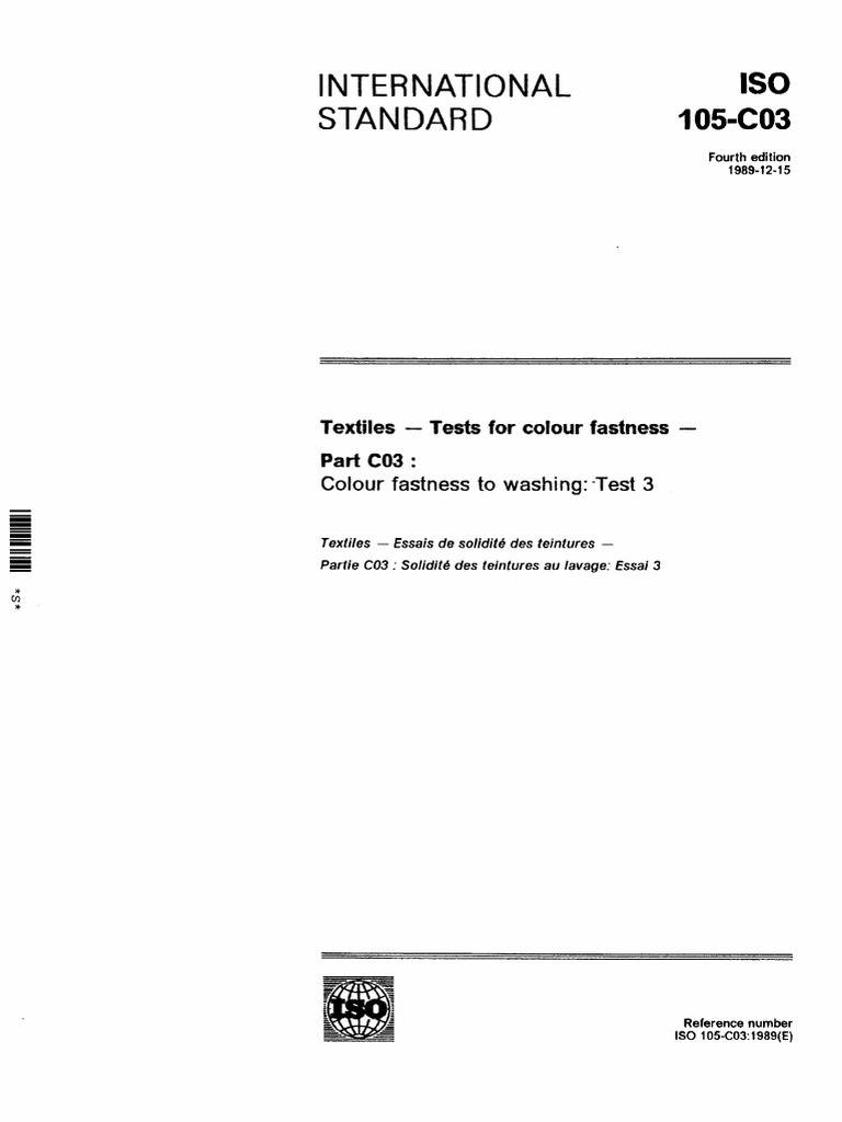 C F To Washing ISO105-C03 | PDF
