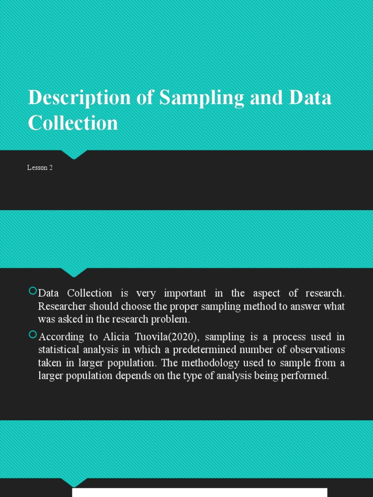 Description of Sampling | PDF | Randomness | Sampling (Statistics)