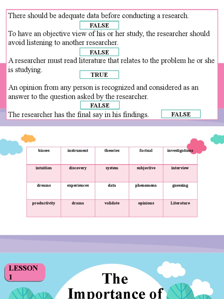 Lesson 1 | PDF | Inquiry | Scientific Method