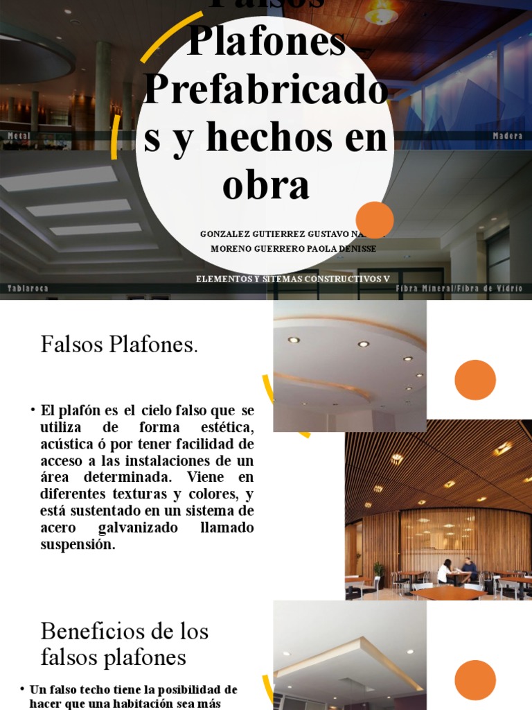 Plafones Falsos | PDF | Paneles de yeso | Aislamiento térmico
