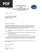 Letter of Intent For Transfer of Station (Deped) | PDF | Human Life ...