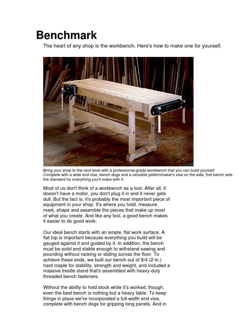 Ultimate Workbench | PDF | Screw | Woodworking