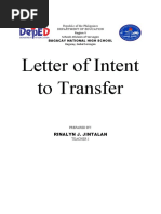 Letter of Intent For Transfer of Station (Deped) | PDF | Human Life ...