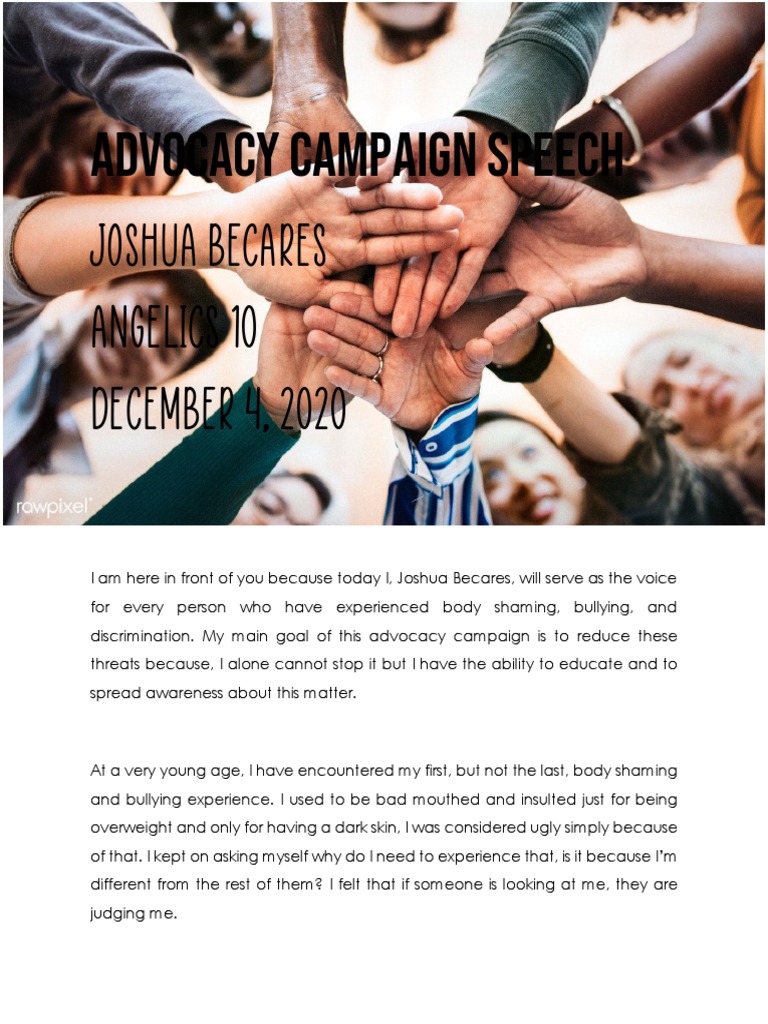 Advocacy Campaign Speech | PDF