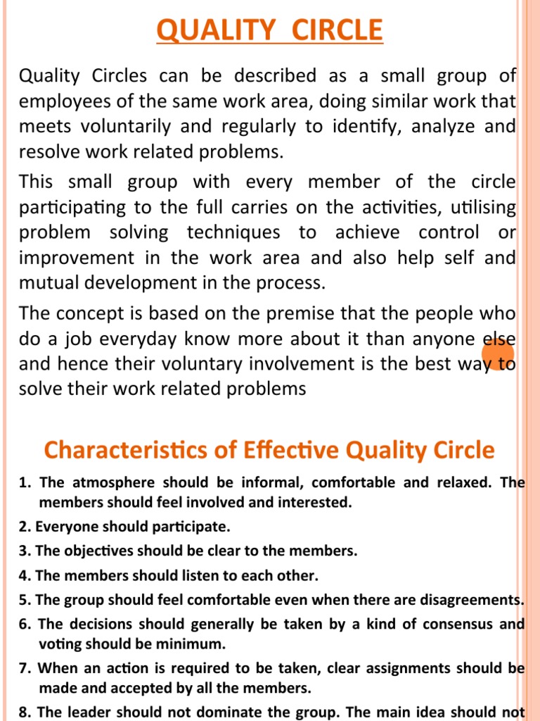 Quality Circle | Download Free PDF | Quality Management | Team Building