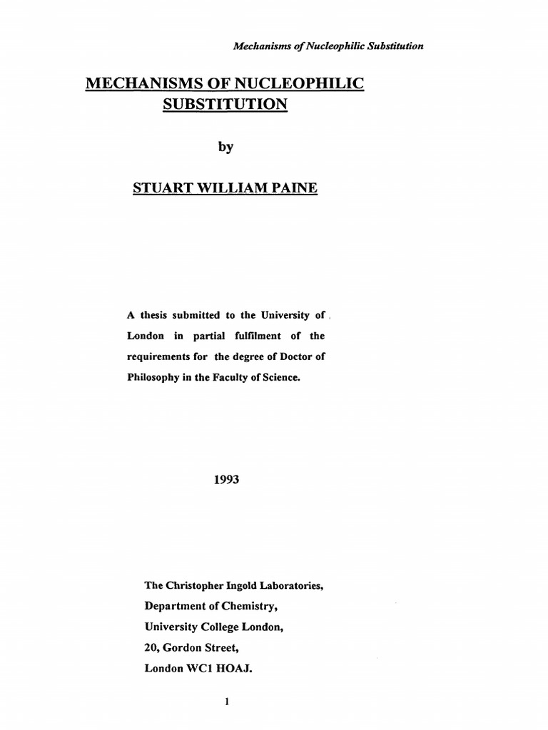 Mechanisms of Nucleophilic Sub | Chemical Reactions | Enzyme Kinetics