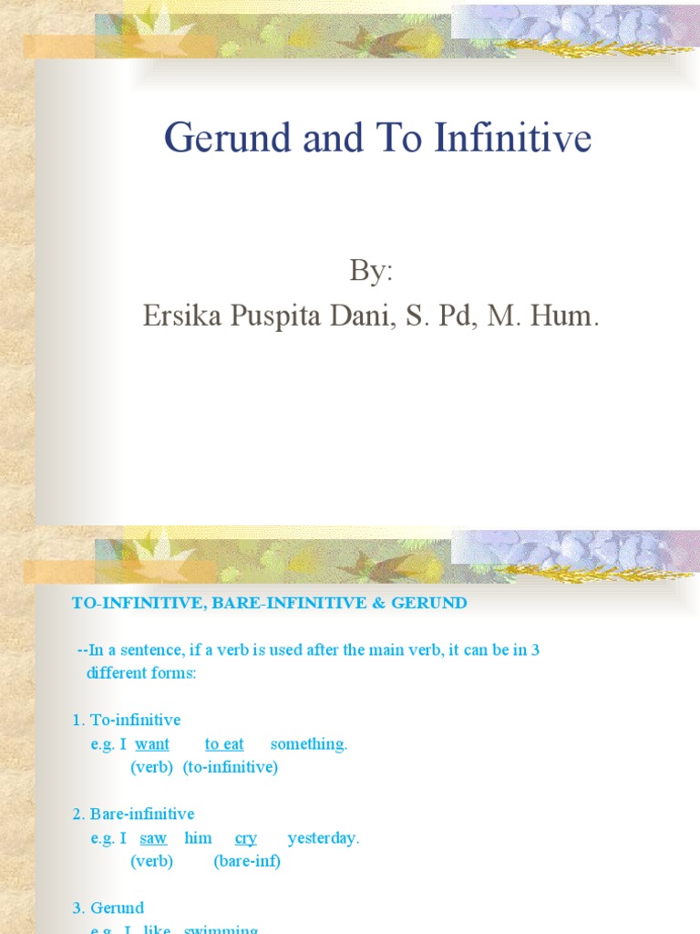Gerunds and Infinitives Explained | PDF | Verb | Preposition And ...