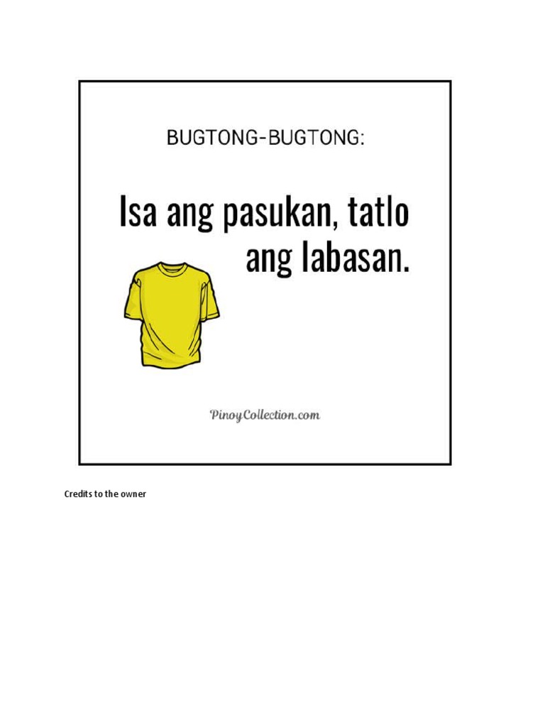 Bugtong - Damit | PDF