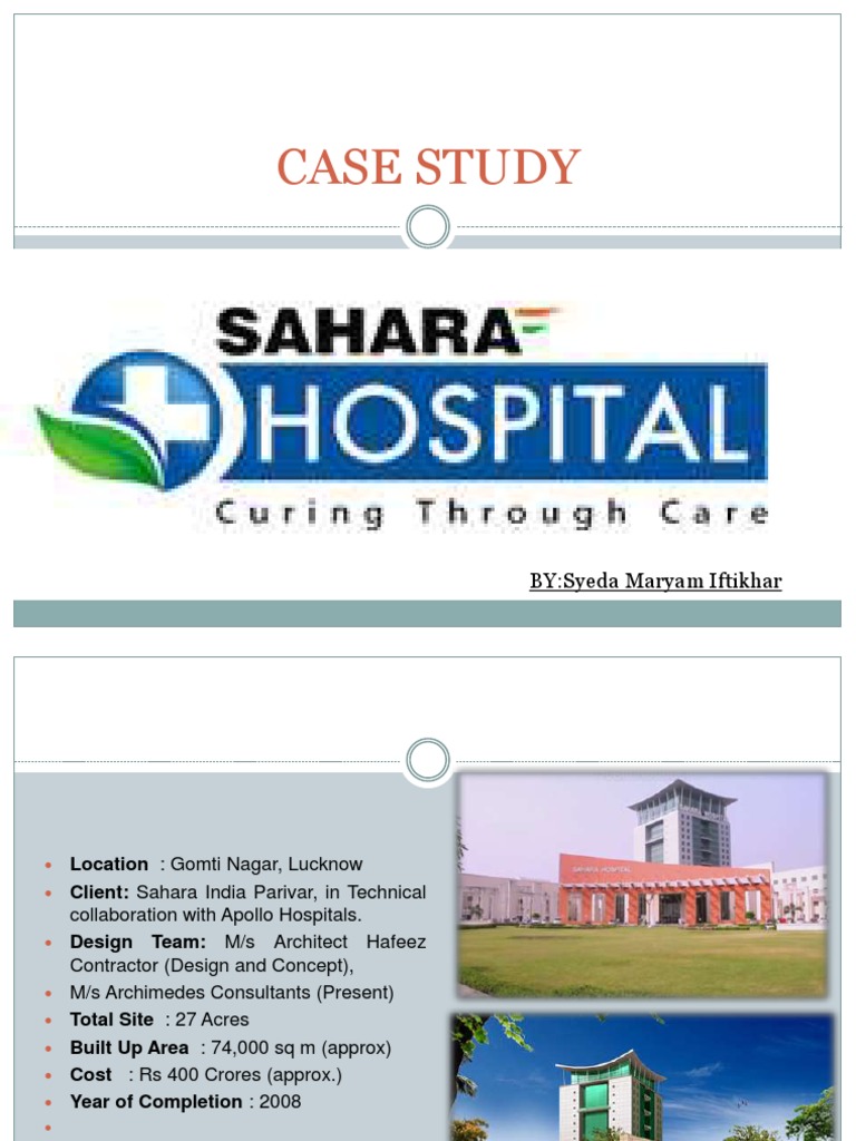 Sahara India Parivar Hospital Case Study | PDF | Intensive Care Unit | Hospital