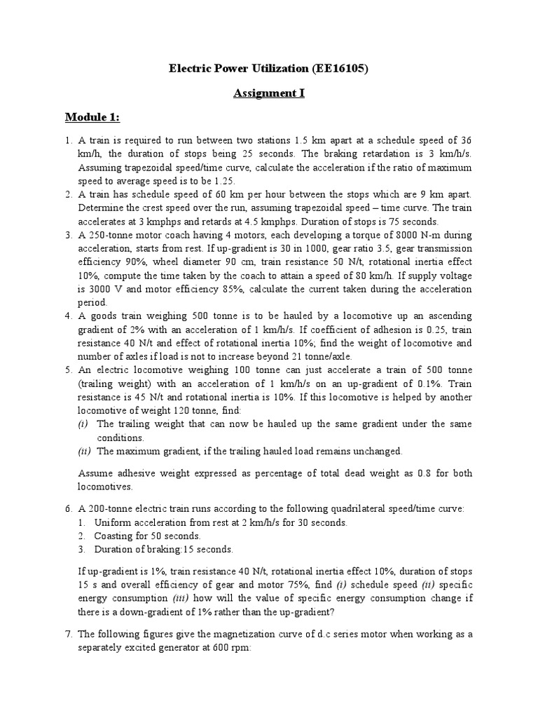 Assignment (Electric Power Utilization EE16105) | PDF | Lighting ...