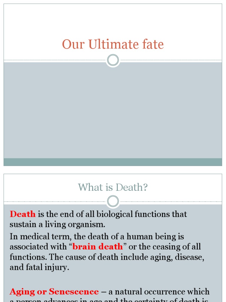 Our Ultimate Fate PDF | PDF | Grief | Death