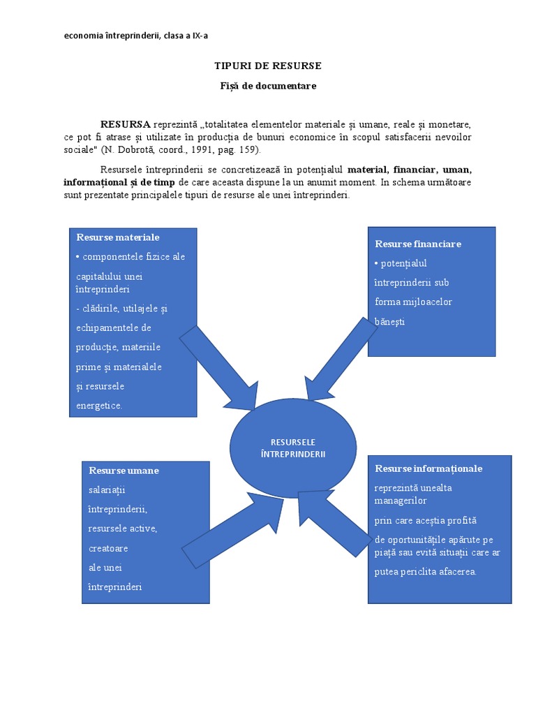 Tipuri de Resurse | PDF