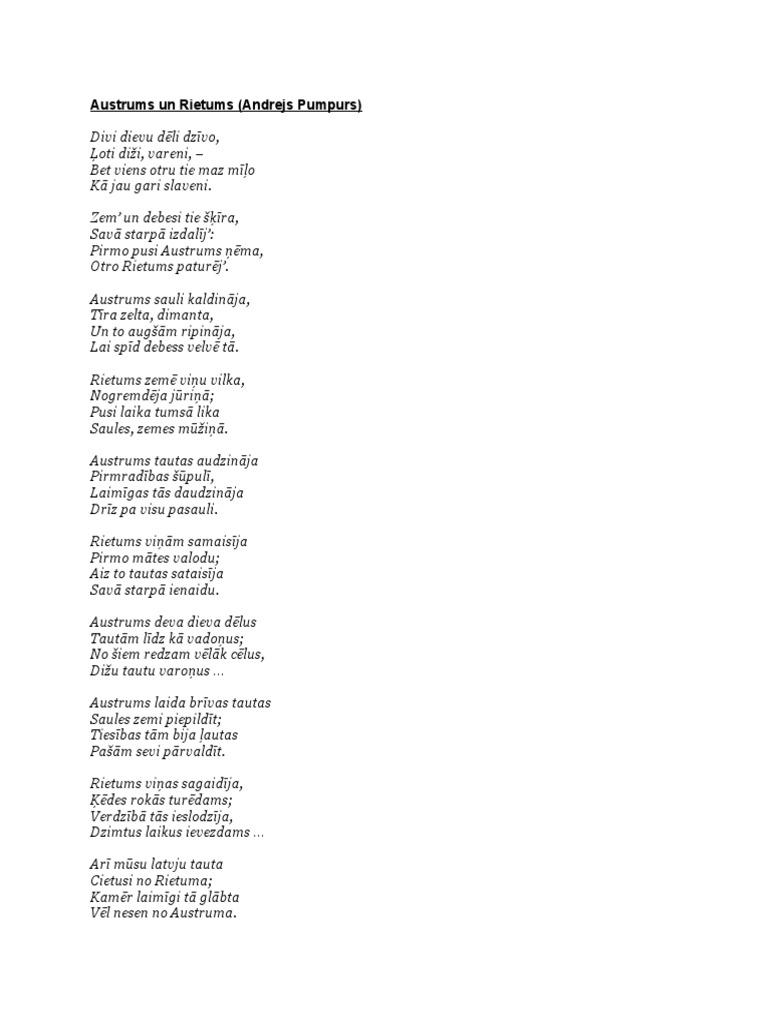 Austrums Un Rietums | PDF