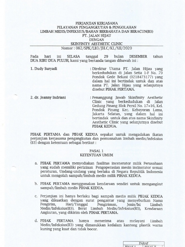 MOU PT Jalan Hijau (Hal2) PDF | PDF