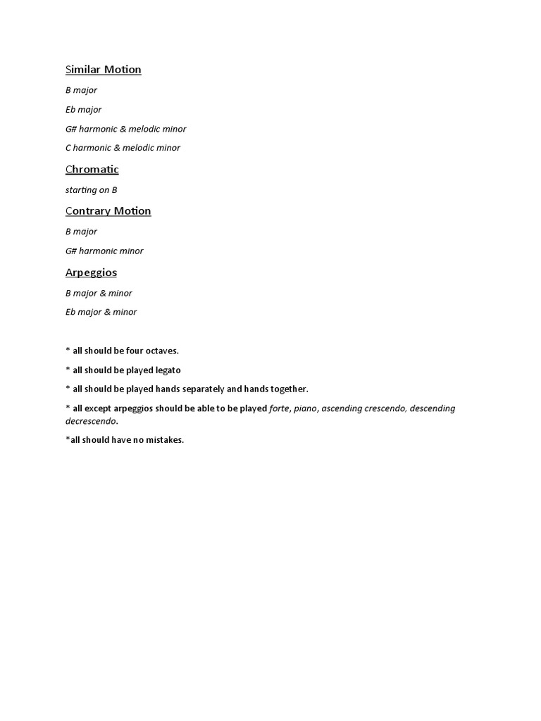 Grade 6 Scales | PDF