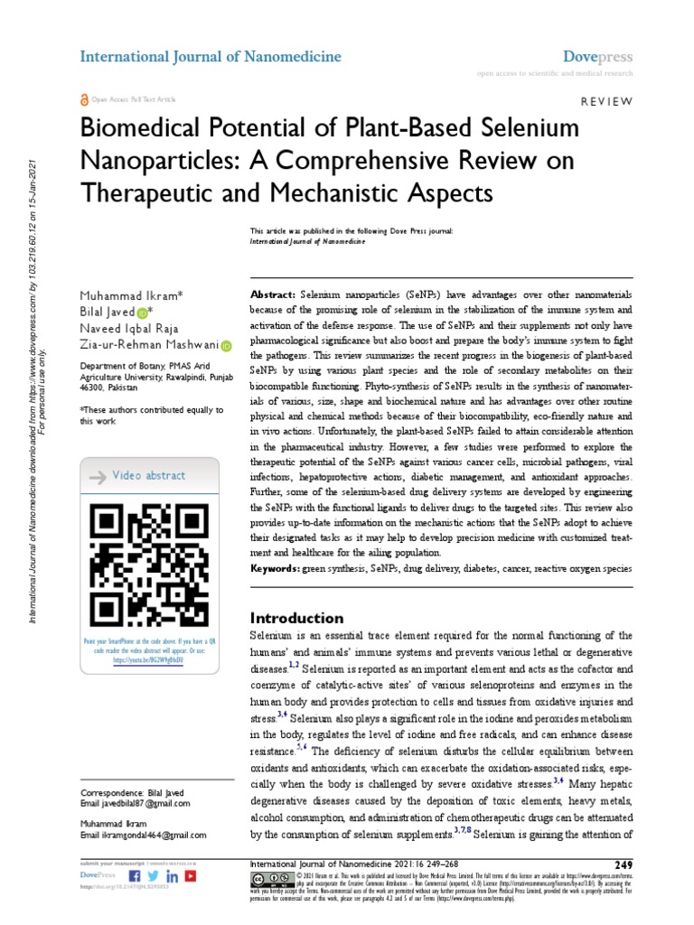 Biomedical-Potential-Of-Plant-Based-Selenium-Nanoparticles - A ...