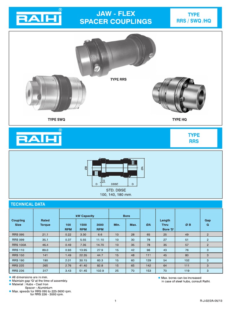 Jaw Flex Spacer Couplings | PDF