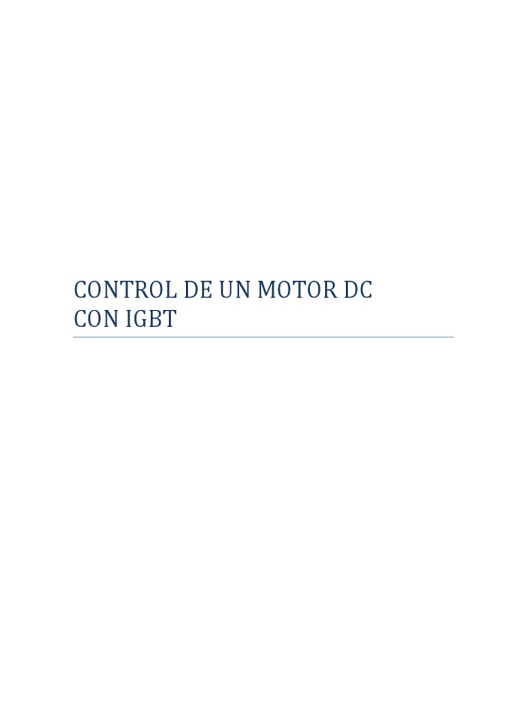 Control de Un Motor DC | PDF | Ingeniería Informática | Inductor