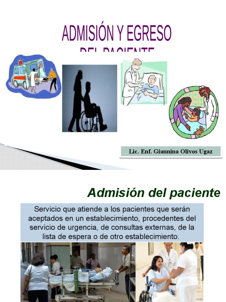 Admisión Del Paciente | Descargar gratis PDF | Historial médico | Hospital