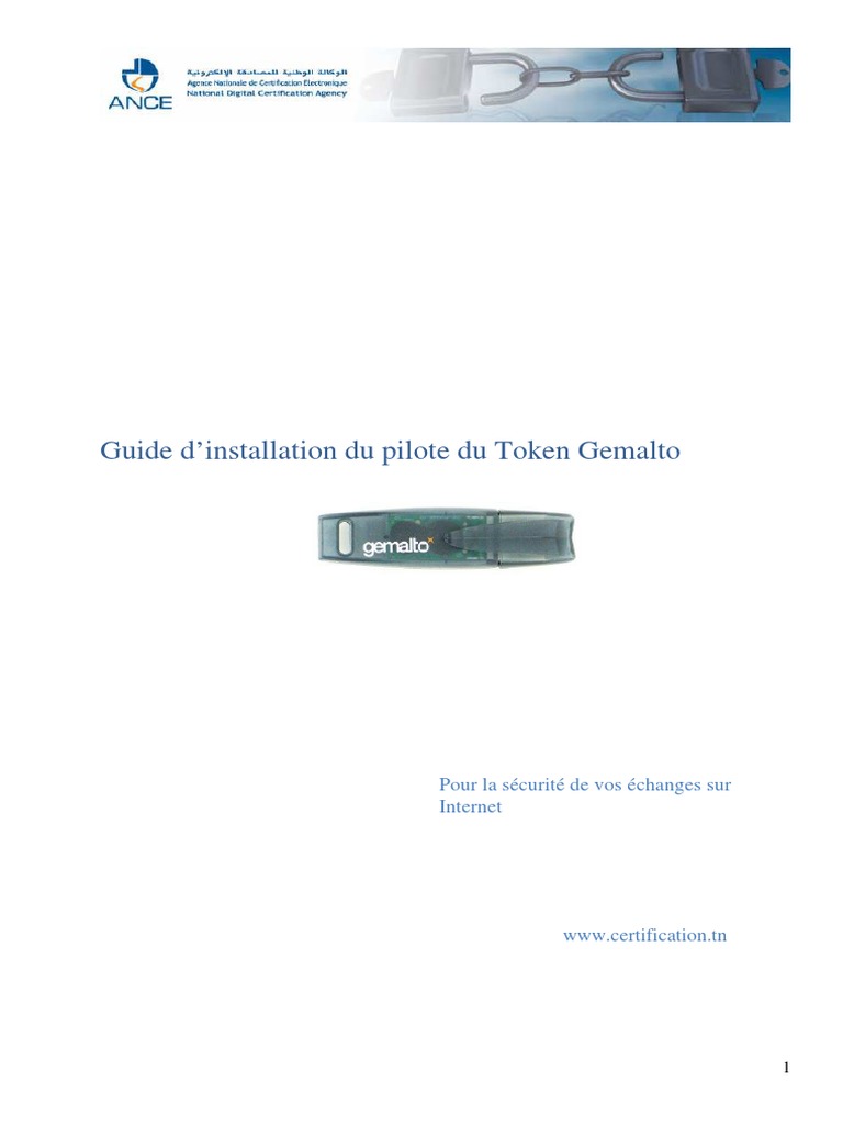 Installation du pilote Token Gemalto | PDF | Âge de l'information ...