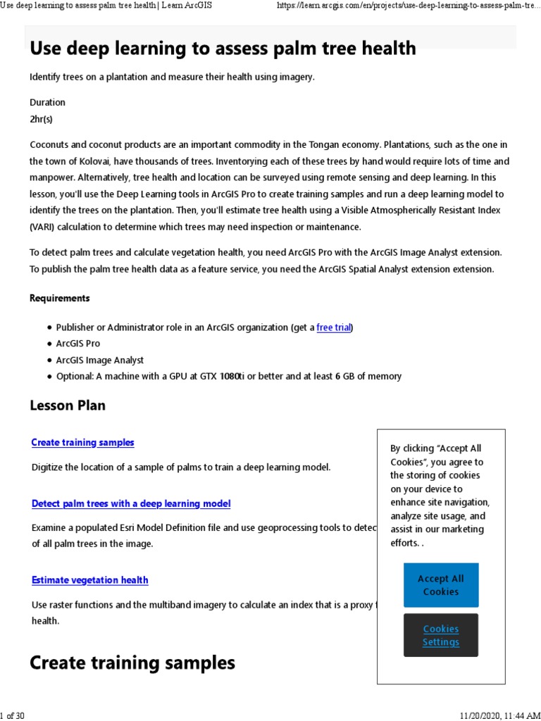 Use Deep Learning To Assess Palm Tree Health - Learn ArcGIS | PDF | Arc ...