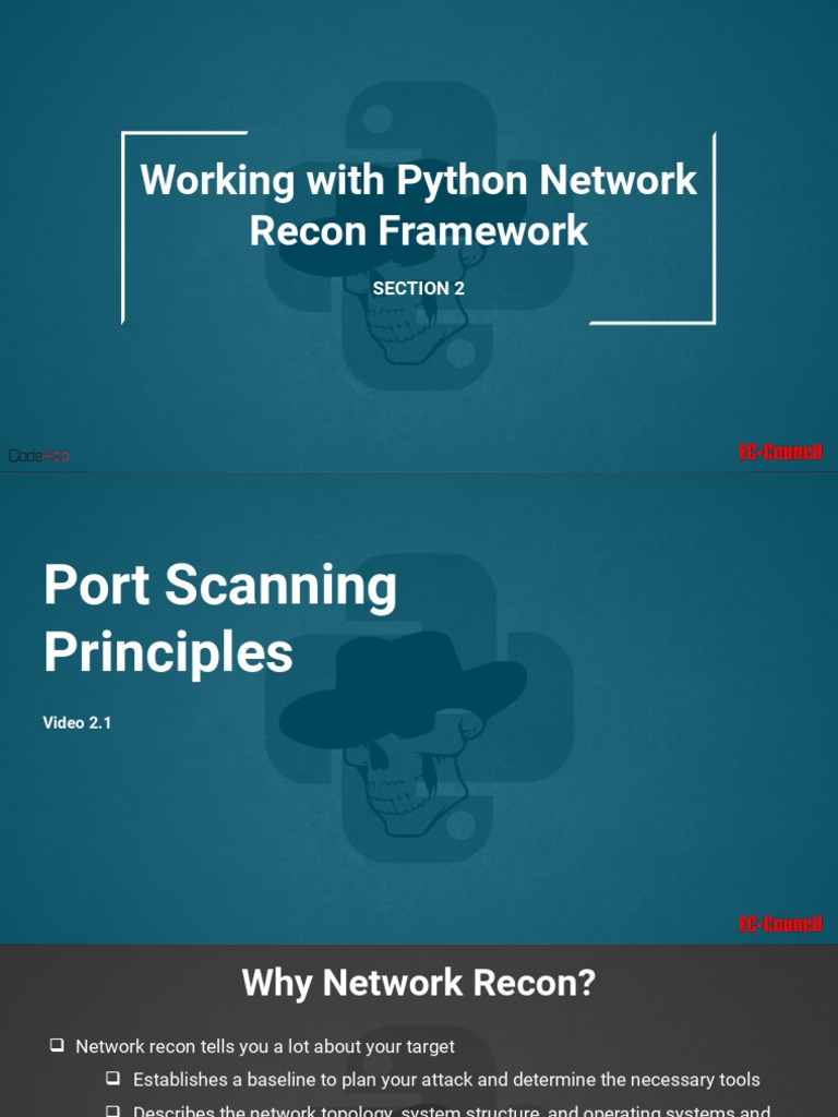 Working With Python Network Recon Framework: Section 2 | PDF