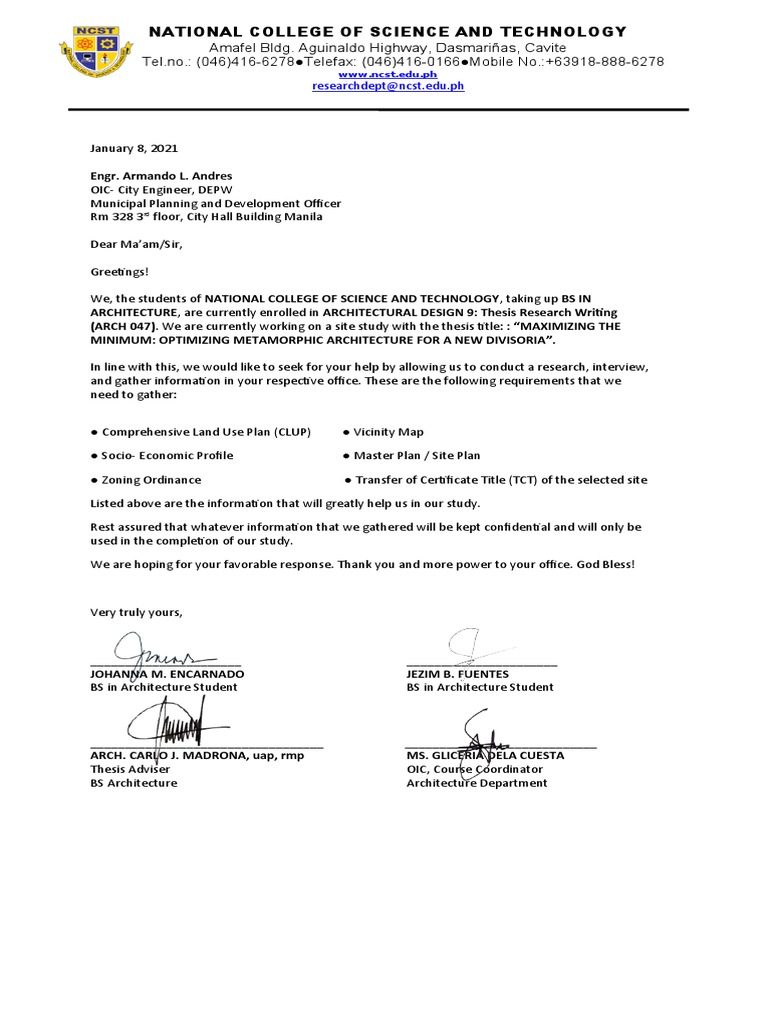 National College of Science and Technology | PDF