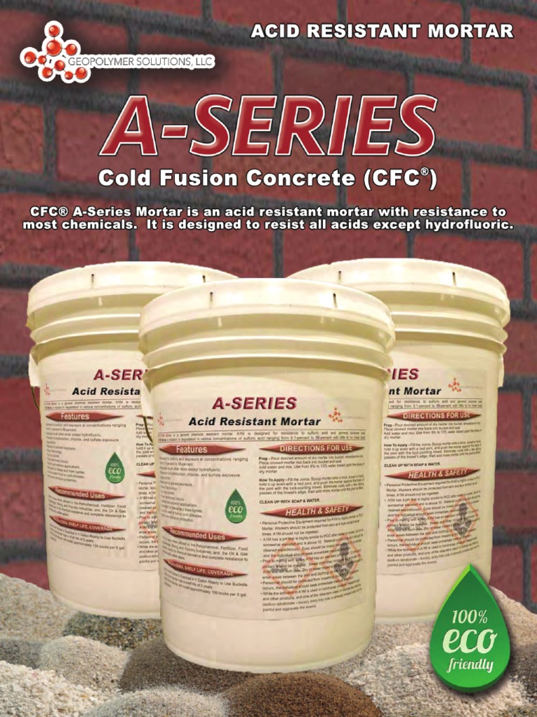 Cold Fusion Concrete (CFC) : Acid Resistant Mortar | PDF