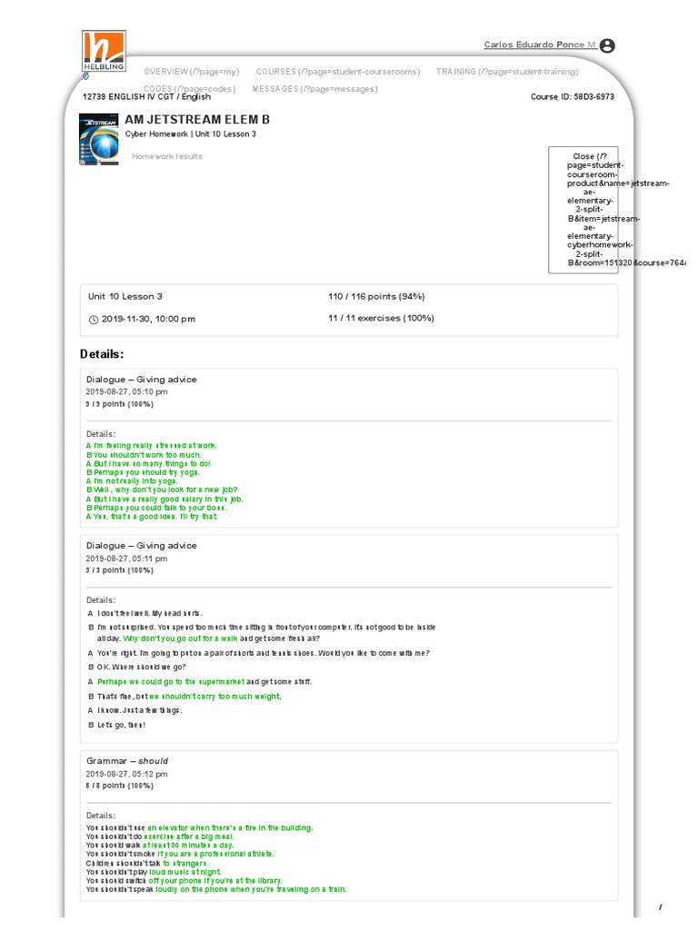 Homework Results Unit 10 Lesson 03 | PDF | Foods | Beverages