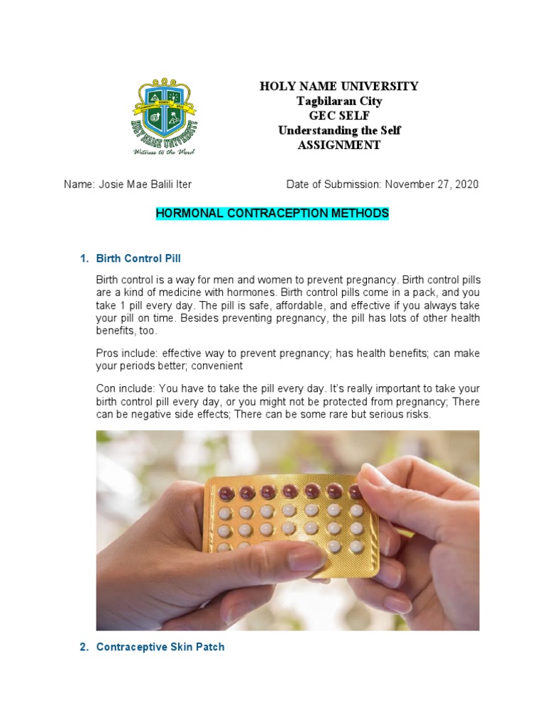Hormonal Contraception Methods (Iter) | PDF | Birth Control | Combined ...