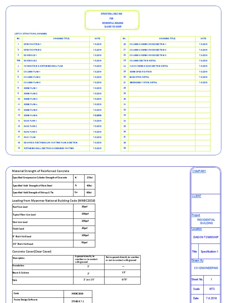 Structural Drawing (Update) | PDF | Beam (Structure) | Column
