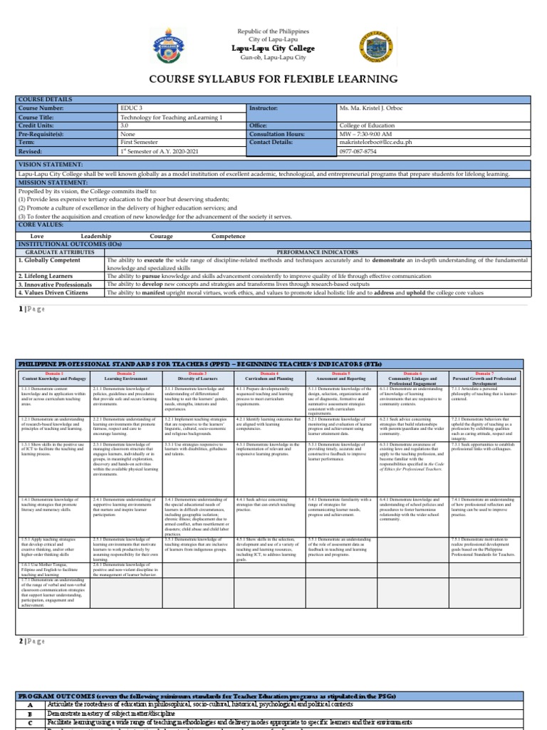 Technology For Teaching And Learning 1 Pdf Educational Technology