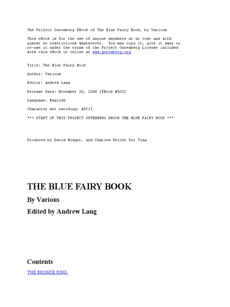 The Blue Fairy Book | PDF | Nature