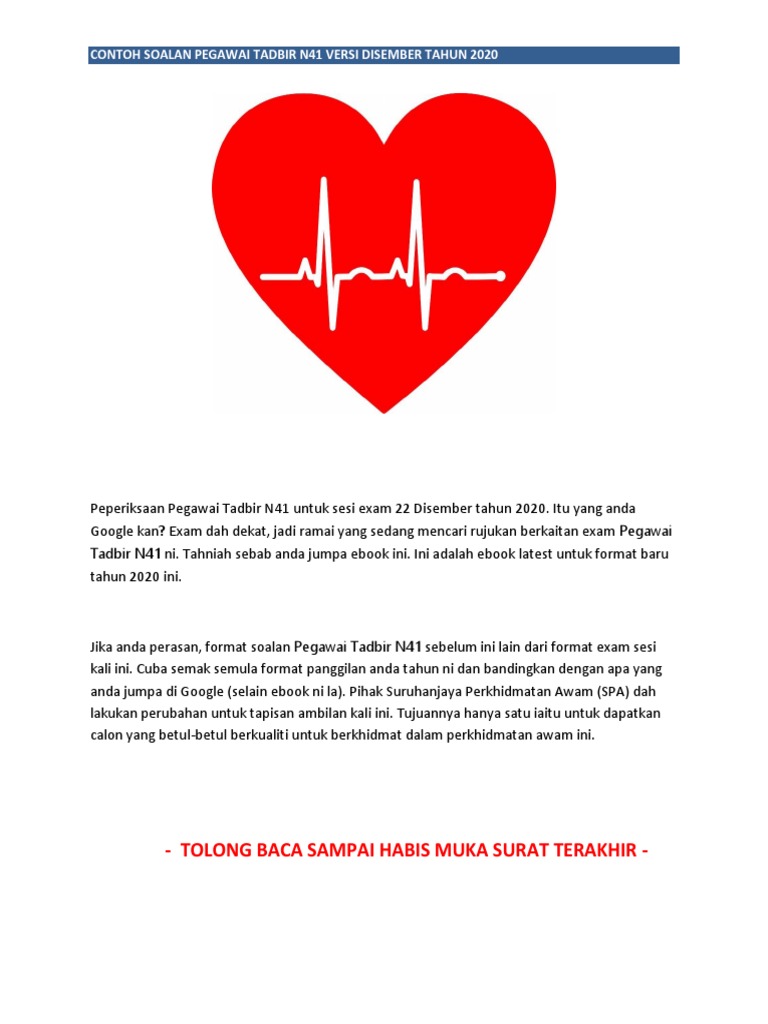 Contoh Soalan PSEE Pegawai Tadbir N41 Rekod Perubatan | PDF