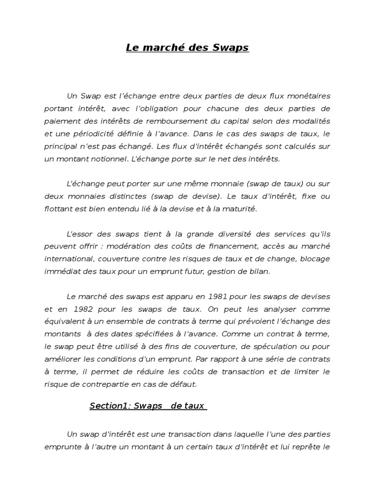 Comprendre les Swaps de Devises | PDF | Dettes | Taux d'intérêt
