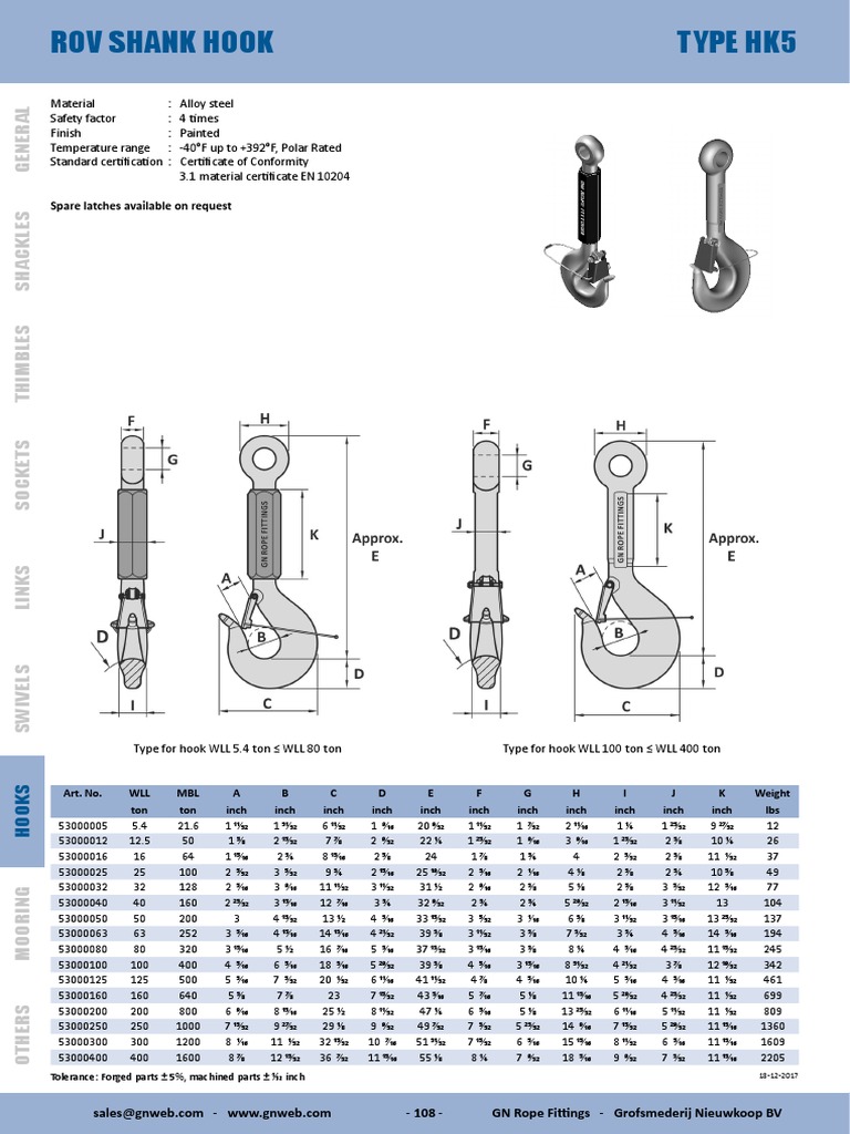 Rov Hook - GN | Download Free PDF | Industrial Processes | Metals