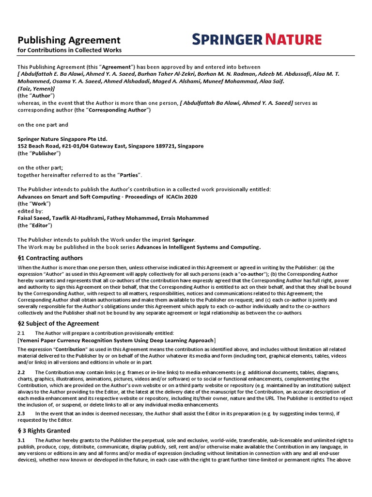 Consent To Publish CTP Form | PDF | Breach Of Contract | Publishing