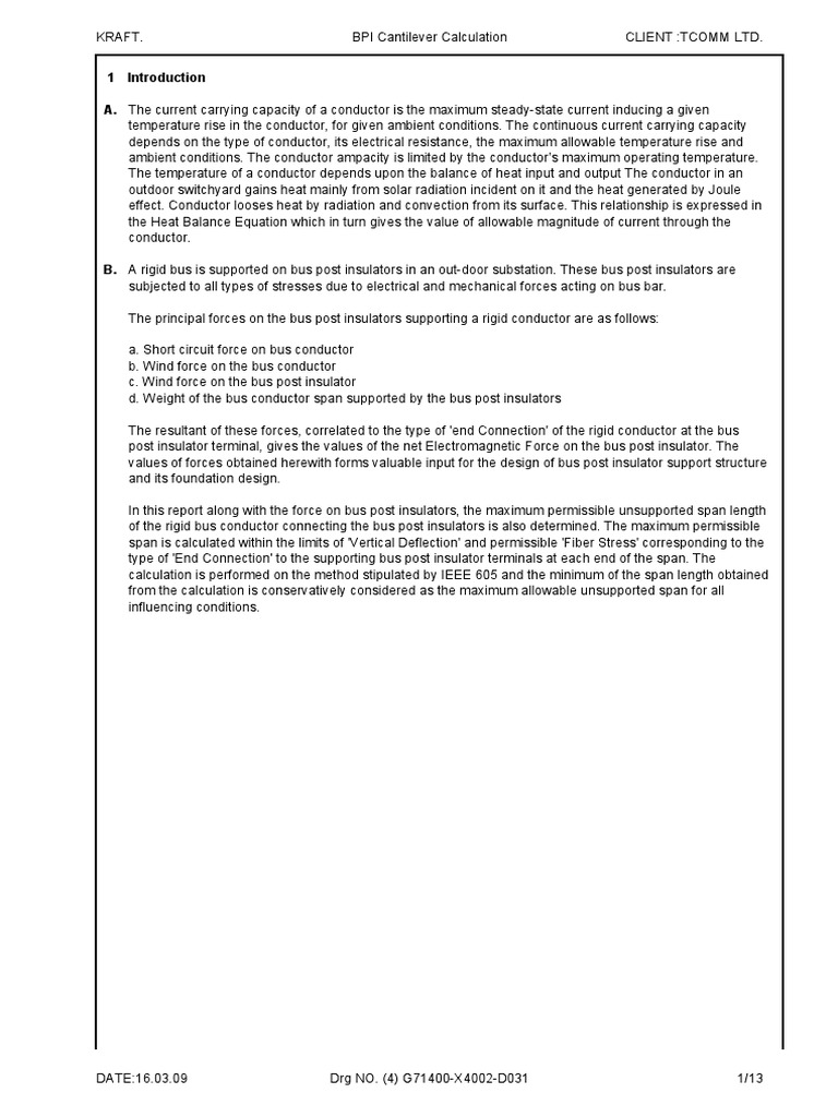 4-D03108-0 - Conductor Sizing & BPI Cantilever Strength Calculation ...