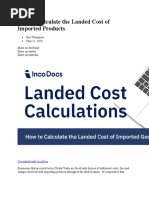 Landed Cost Sheet Excel Template | PDF
