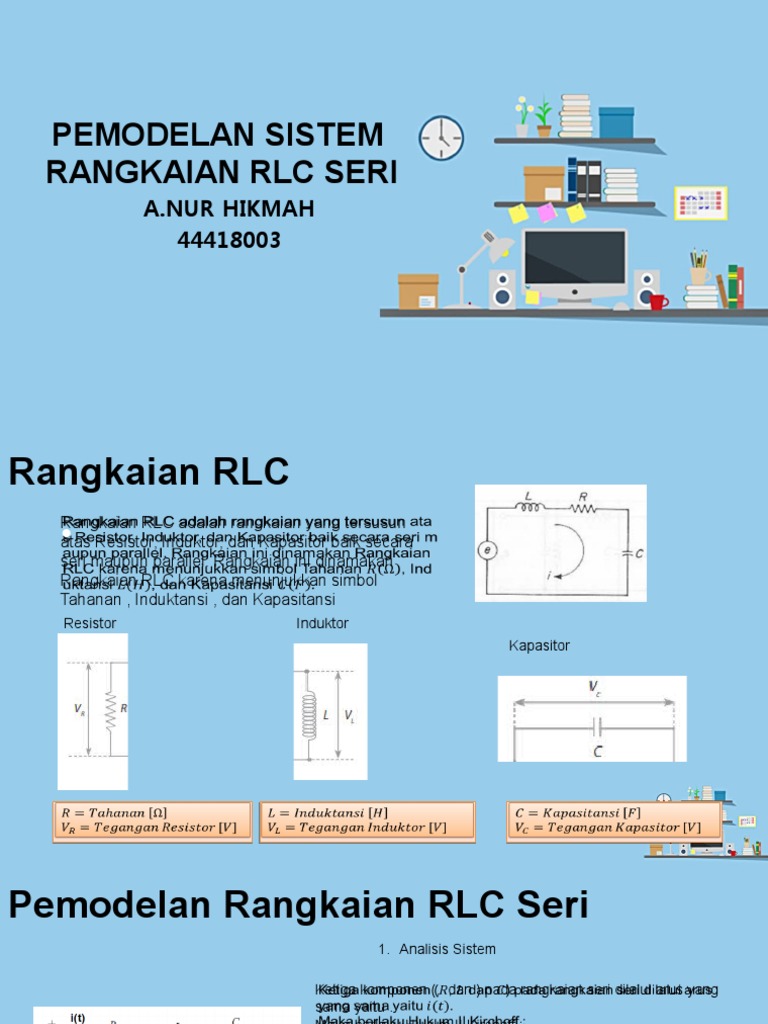 3 - Pemodelan 3 (Pemodelan Rangkaian RLC Seri (Fungsi Alih RLC Seri ...