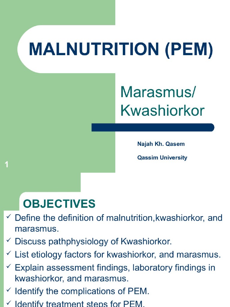 Marasmus Kwashiorkor PDF | PDF
