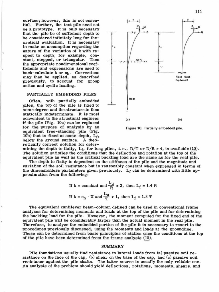 Figure 10. Partially Embedded Pile.: Fiud Bosa | PDF | Deep Foundation | Buckling