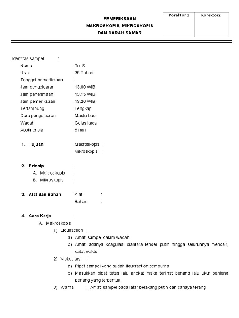 Analisa Hasil Pemeriksaan Sperma | PDF