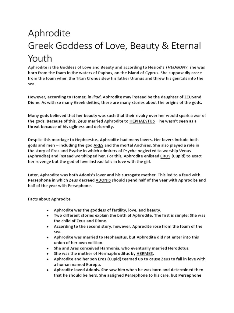 Aphrodite | PDF | Aphrodite | Eros