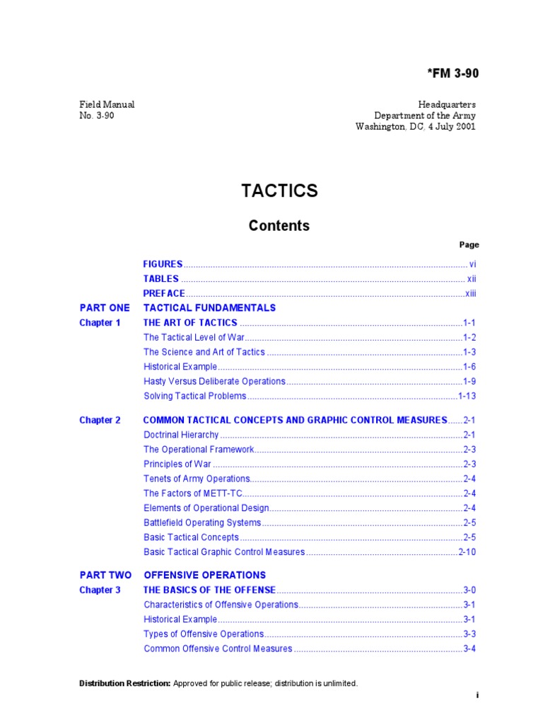 Army FM 3-90: Tactical Fundamentals | PDF | Reconnaissance | Military ...
