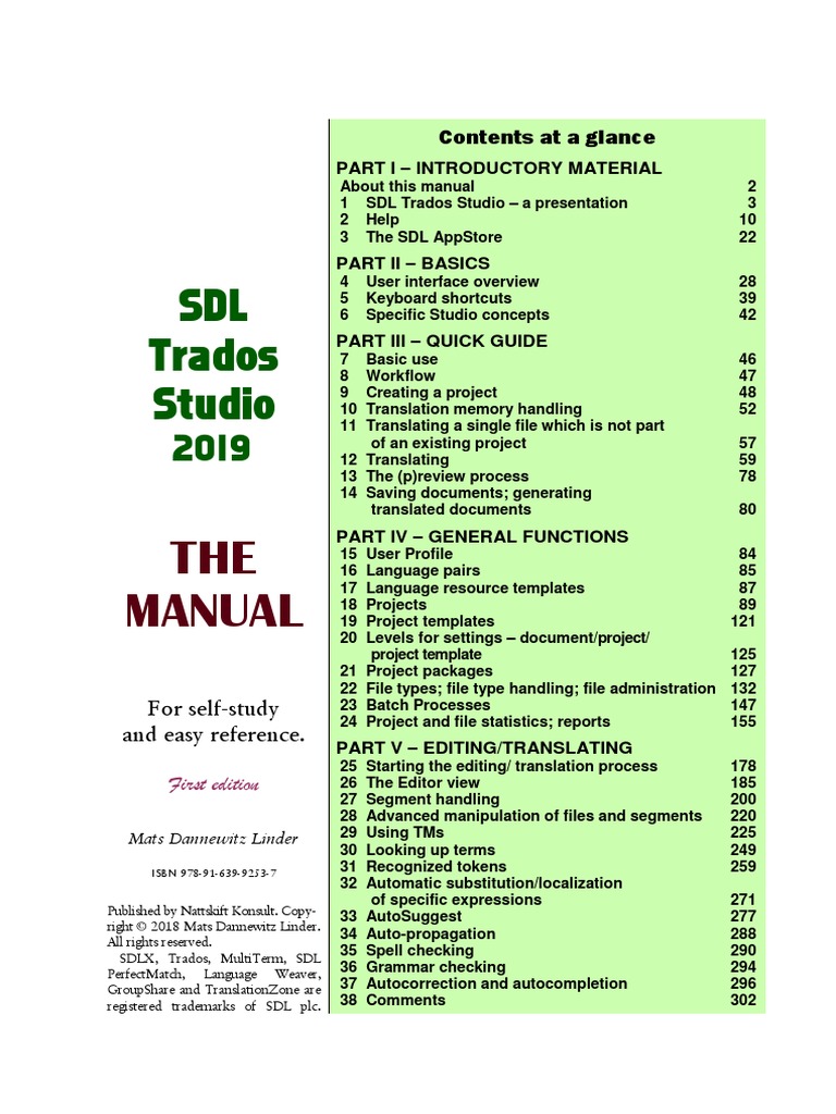 Trados 2019 Manual Preview | PDF | Application Software | Computing
