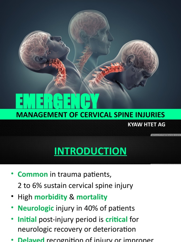 Cervical Spine Injury Management Guide | PDF | Spinal Cord Injury ...
