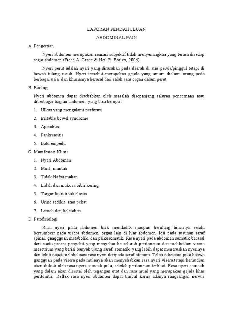 Abdominal Pain | PDF | Pengembangan Diri