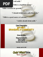 Milk Branding & Marketing Analysis | PDF | Target Audience | Brand