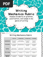 Short Story Writing Evaluation Rubric | PDF | Vocabulary | Rubric ...